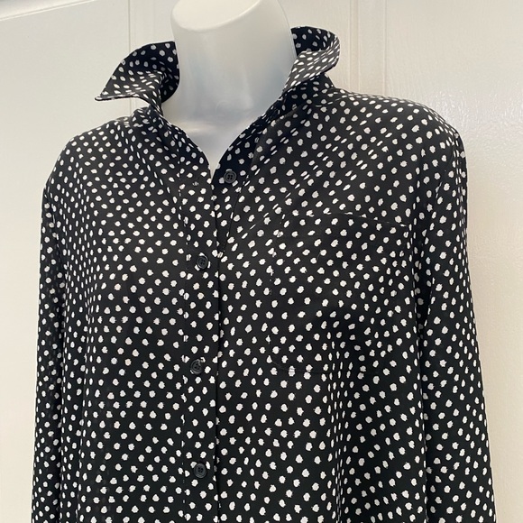 K by Kersh | Dresses | New Wtagk By Kersh Black White Polkadot Shirt ...